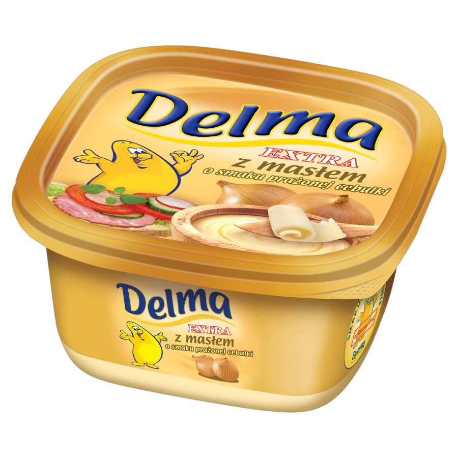 Delma Extra z masłem o smaku prażonej cebulki Margaryna 450g - ceny ...