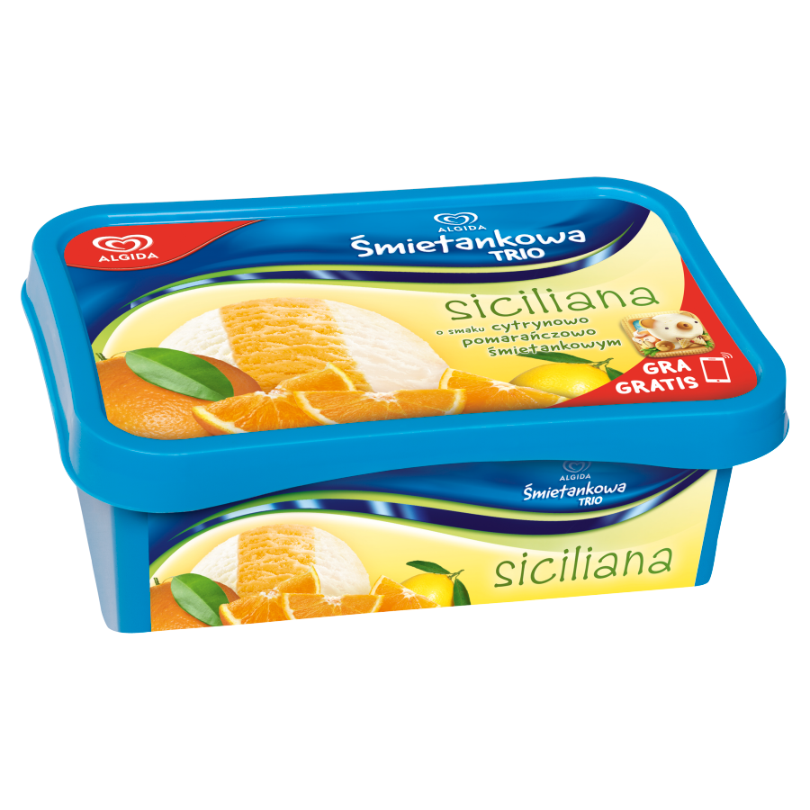 Algida Śmietankowa Trio Siciliana o smaku cytrynowo pomarańczowo ...